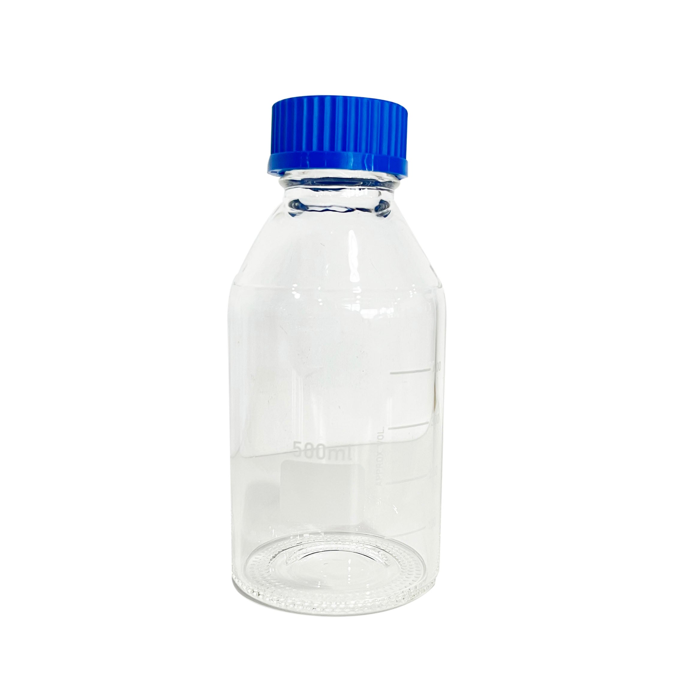 500mL GL45 Clear Laboratory Glass Tubing Bottle 3.3 Borosilicate. Blue ...