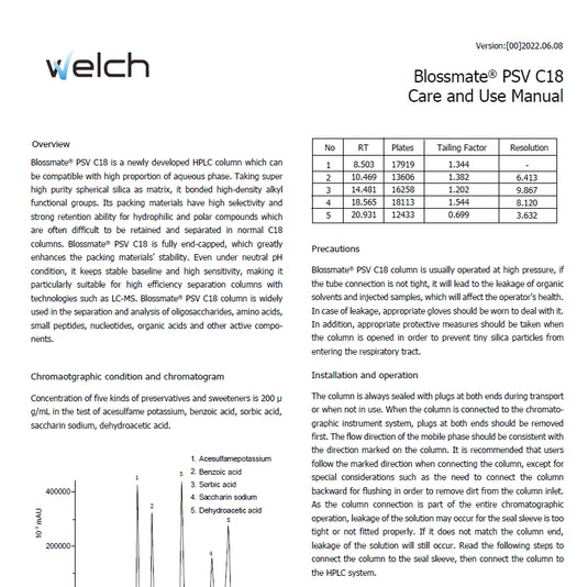User Manuals – Welch Materials, Inc.