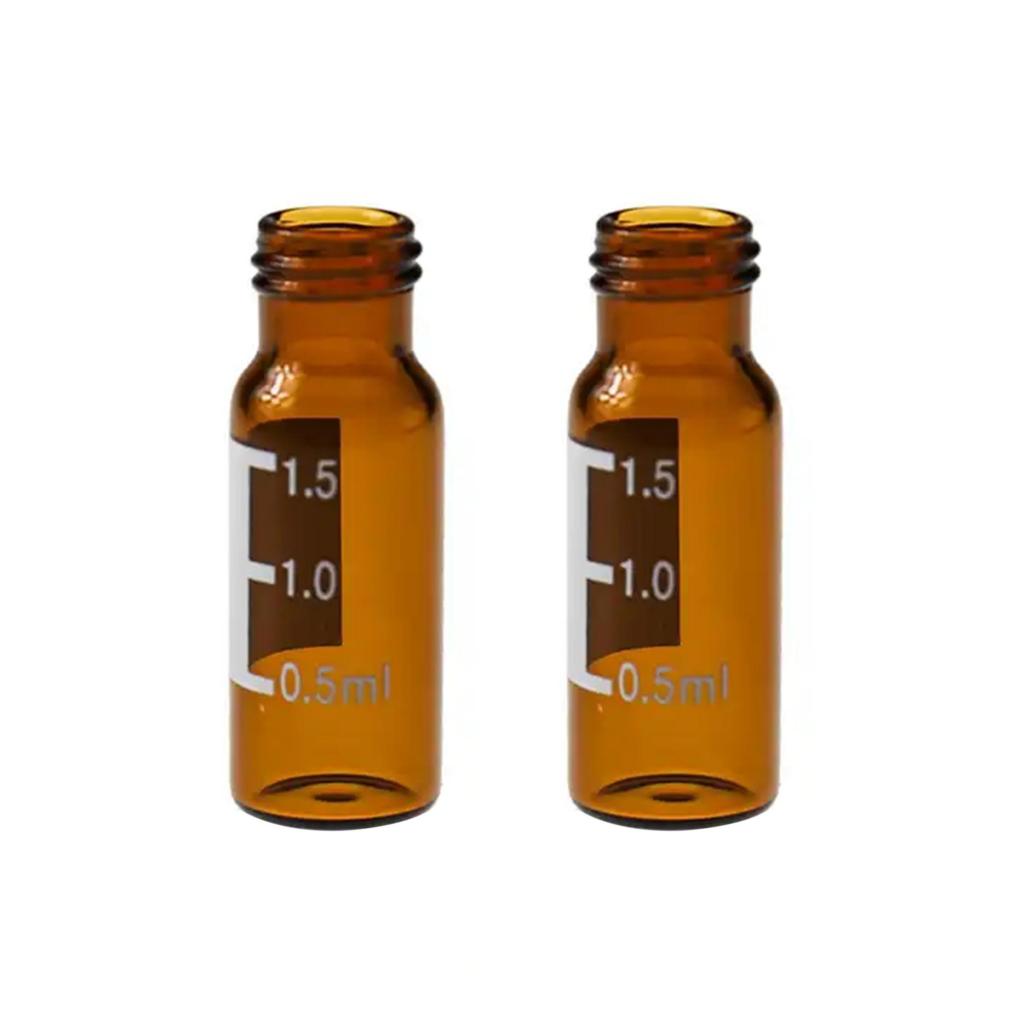 2mL Amber Glass 12×32mm Flat Base 9-425 Screw Thread Vial with Label ...