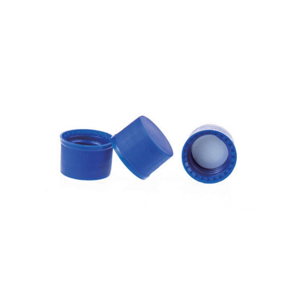 9-425 Blue Smooth Closed PP Top Cap, with White PE Septa 1.0mm Thick ...