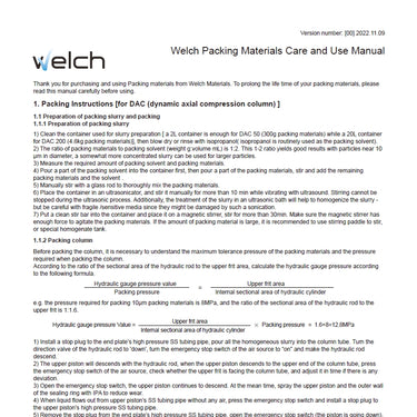 User Manuals – Welch Materials, Inc.